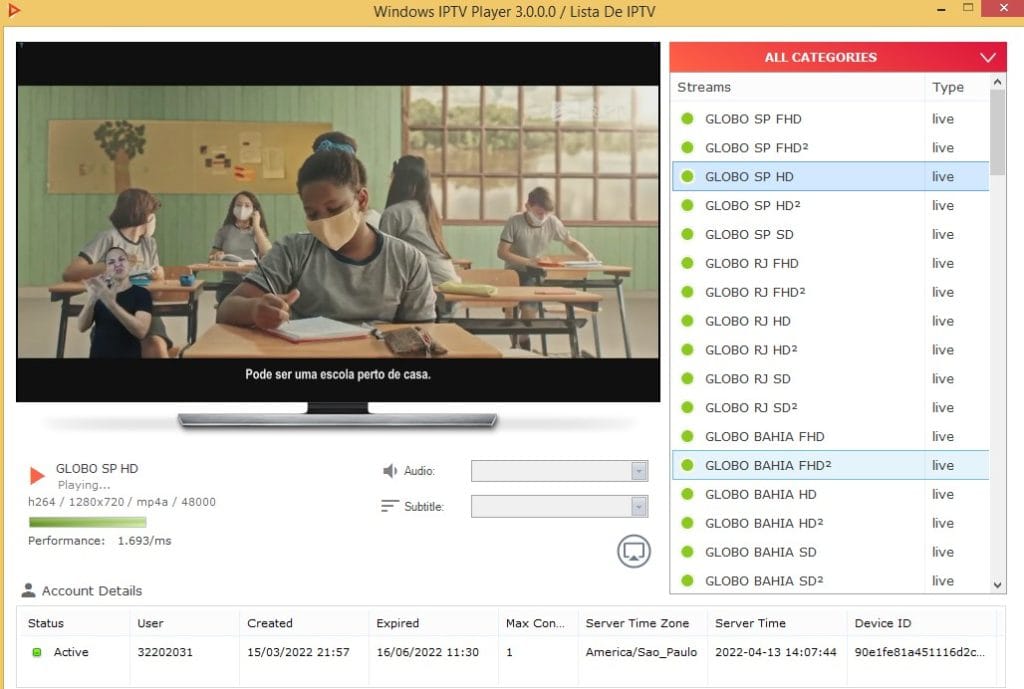 Windows IPTV Player | 7W TV